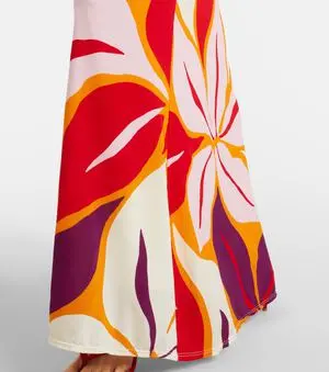 CALA DE LA CRUZ Amay Floral Jersey Maxi Dress - Multicoloured