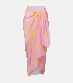 CALA DE LA CRUZ Luana Printed Beach Cover-up - Pink