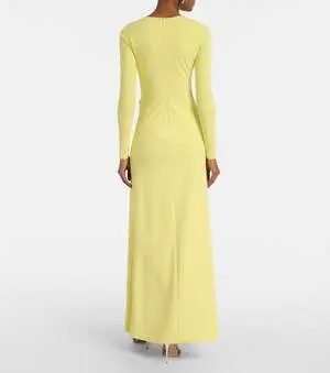 Roland Mouret Floral Appliqué Gown - Yellow