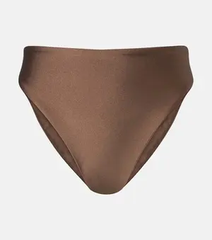 Jade Swim Jade Swim Incline High-Rise Bikini Bottoms Brown