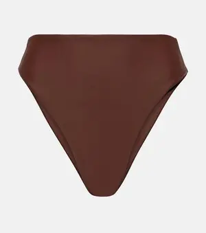Jade Swim Incline High-rise Bikini Bottoms - Brown