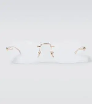 Gucci Bamboo Round Eyeglasses - Gold
