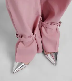 GIANVITO ROSSI Plexi Mirrored Leather And Tpu Pumps