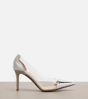 GIANVITO ROSSI Plexi Mirrored Leather And Tpu Pumps