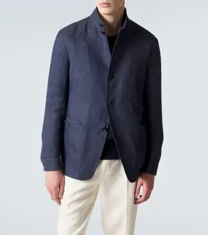 Zegna Il Conte Linen Jacket - Blue