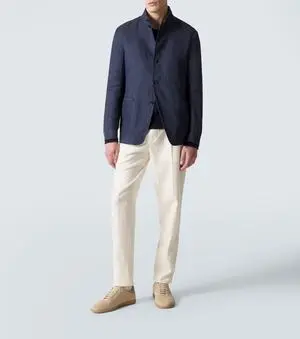 Zegna Il Conte Linen Jacket - Blue