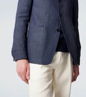 Zegna Il Conte Linen Jacket - Blue