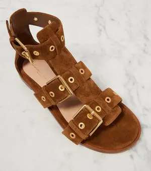 GIANVITO ROSSI Suede Sandals - Brown