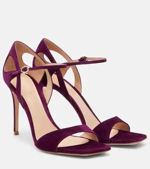 GIANVITO ROSSI Suede Sandals - Purple