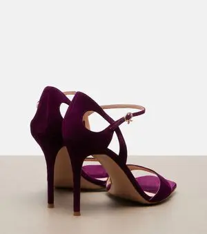GIANVITO ROSSI Suede Sandals - Purple