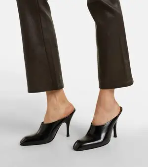 Stouls Dean 22 Leather Flared Pants - Brown