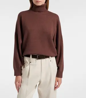 Brunello Cucinelli Cashmere Turtleneck Sweater - Brown