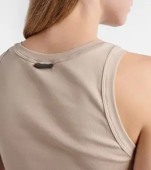 Brunello Cucinelli Monili Cotton-blend Tank Top