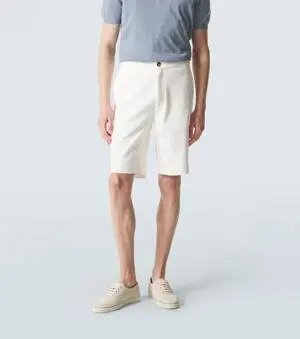 Brunello Cucinelli Cotton-blend Bermuda Shorts - White