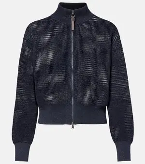 Brunello Cucinelli Cotton-blend Cardigan - Blue
