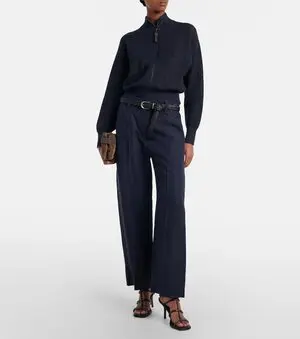 Brunello Cucinelli Cotton-blend Cardigan - Blue