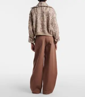 Brunello Cucinelli Monili Wide-leg Jeans - Brown
