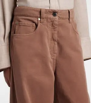 Brunello Cucinelli Monili Wide-leg Jeans - Brown