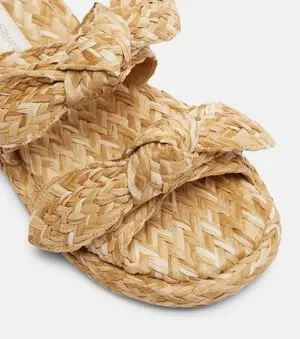 Zimmermann Carousel Raffia Espadrille Slides - Beige