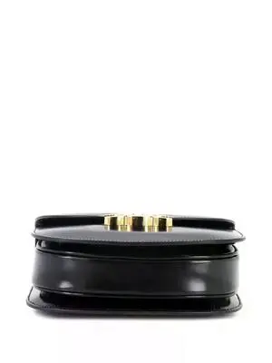 Celine Triomphe Besace Clea Chain Flap Bag - Black