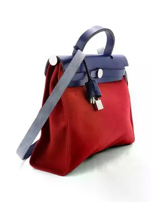 Hermès Herbag Zip Leather And Toile 31 Shoulder Bag