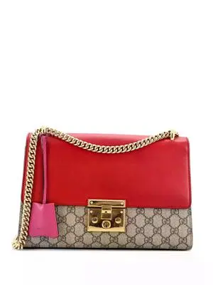 Gucci Padlock Gg Coated Canvas And Leather Shoulder Bag