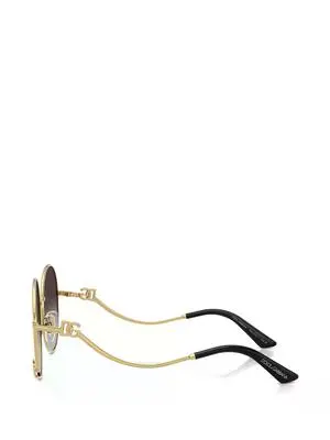 Dolce & Gabbana Logo Round-frame Sunglasses