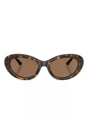 Dolce & Gabbana Tortoiseshell Oval-frame Sunglasses - Brown