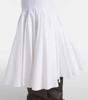 Jacquemus Agave Cotton Poplin Midi Skirt