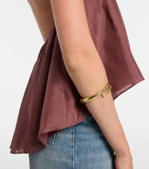 Zimmermann Aster Beaded Halterneck Silk Top - Burgundy