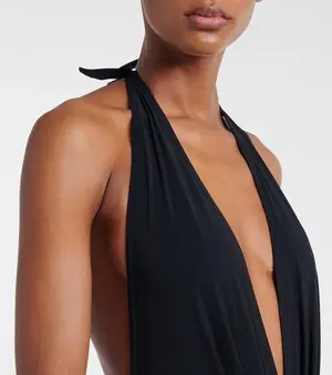 KARLA COLLETTO Solid Embellished One Piece Swimsuit - Black