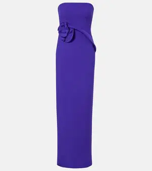 Roland Mouret Floral-applique Gown - Purple