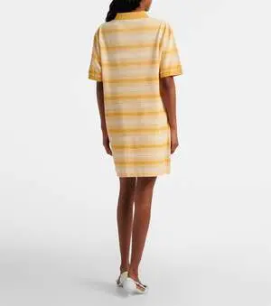 Prada Striped Cotton Pique Polo Dress