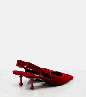 JIMMY CHOO Amel Velvet Slingback Pumps