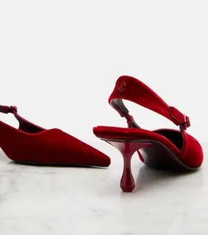 JIMMY CHOO Amel Velvet Slingback Pumps