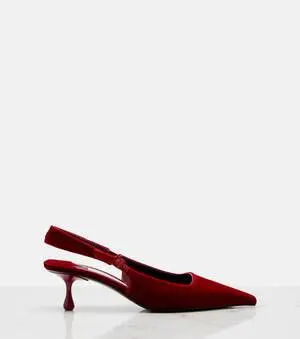 JIMMY CHOO Amel Velvet Slingback Pumps