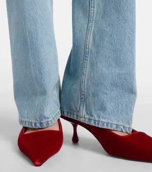 JIMMY CHOO Amel Velvet Slingback Pumps