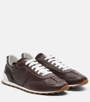Brunello Cucinelli Monili Leather Sneakers