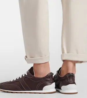 Brunello Cucinelli Monili Leather Sneakers