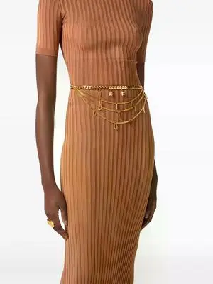 Elisabetta Franchi Charm Details Chain Belt