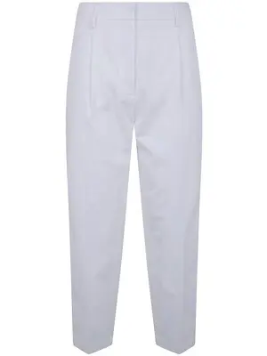 DRHOPE Elastic Waist Trousers - White