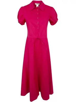 TWINSET Cotton Blend Shirt Dress - Red