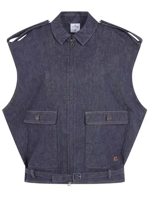 COURREGES Sleeveless Denim Jacket - Gray