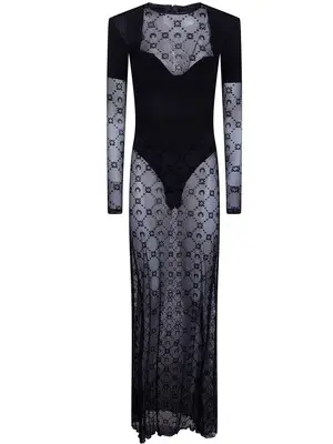 MARINE SERRE Layered Jersey Catsuit - Black