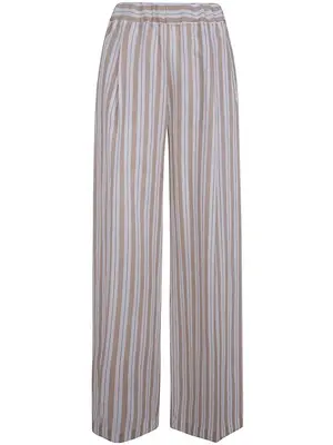 SEMICOUTURE Elastic Linen Trousers - Beige