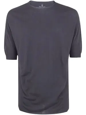 MD75 Short Sleeve Cotton Sweater - Black