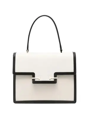 TOM FORD Canvas And Leather Top Handle Bag - Beige