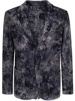 Avant Toi Zola' Camouflage Effect Micro Mat Stitch Blazer - Brown