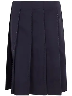 TOTEME Pleated Beaded Skirt - Black