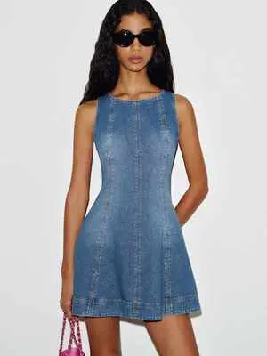 REFORMATION Kehlani Denim Mini Dress
